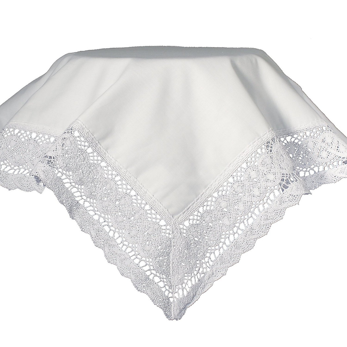 Little Things Mean A Lot Unisex Baby Fancy Special Occasion Christening Receiving Blankets - Cotton Cluny Trim