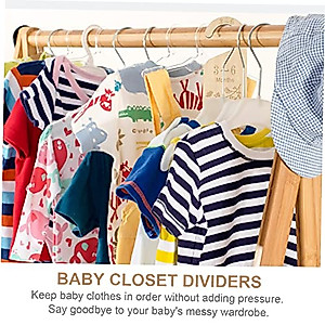 Alasum 7pcs Closet Wooden Divider Momma Baby Closet Babygirl Clothes Wooden Wardrobe Dividers Unisex Baby Closet Organizer Baby Girl Costume Clothes Organizers Baby Clothes Divider