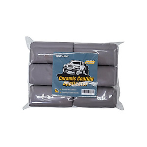 ANTSHINY Microfiber Applicator Pad, Car Detailing Suede Sponge Applicator, 6Pcs Coating Sponge Pads for Cars, Ceramic Spray Coating, Applying Wax, Sealants & Other Conditioners-（6pcs）