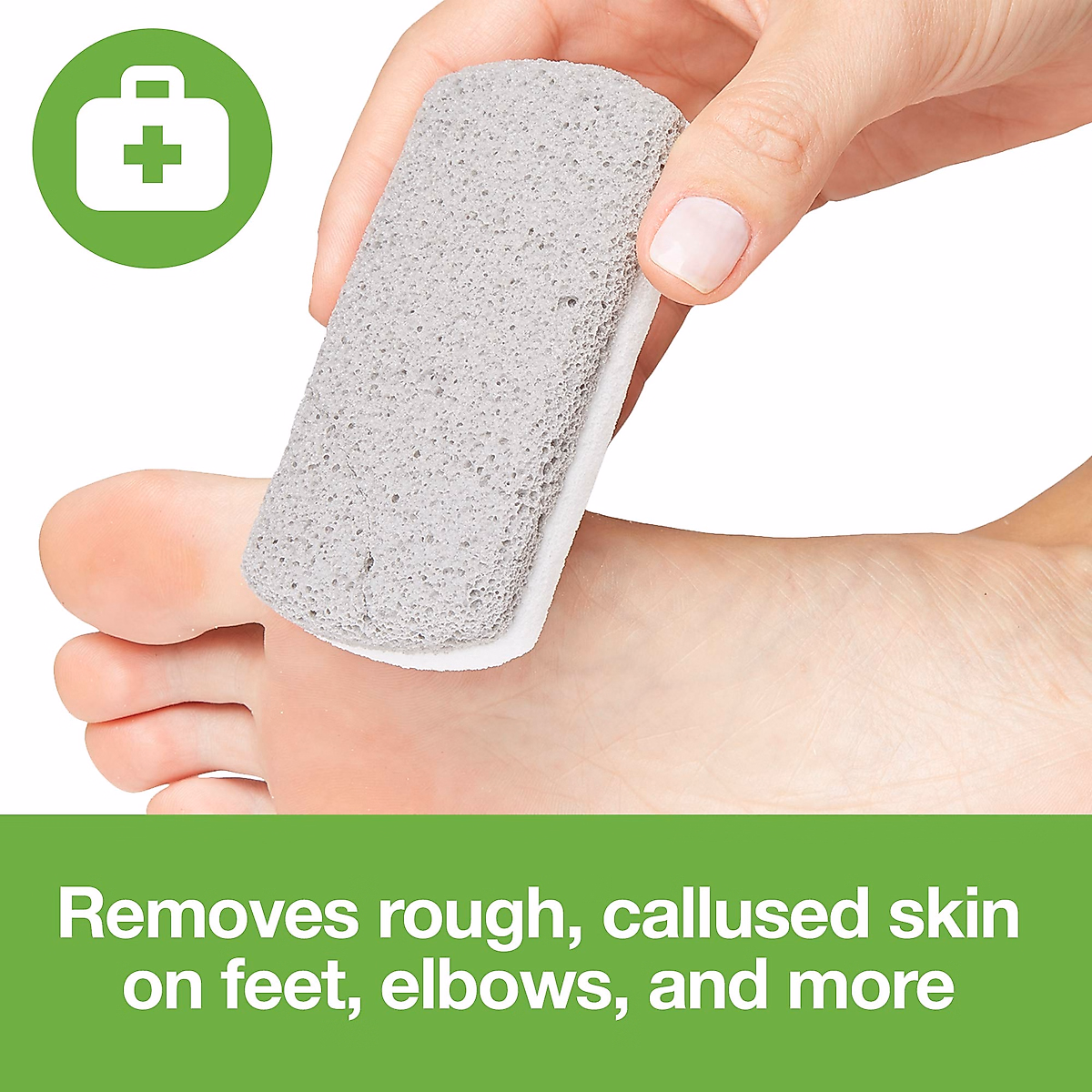 ZenToes Pumice Stones for Feet, Hands and Body - Hard Callus Remover, Exfoliator and Scrubber to Remove Dead Skin for Home Pedicure - 2 Count (Gray)