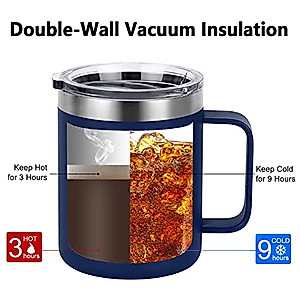 Qtencas Dad Gifts, World's Greatest Farter, I Mean Father Travel Mug Best Dad Tumbler Funny Father's Day Birthday Christmas Gifts for Dad Father Papa, 12 Oz Insulated Stainless Steel Mug, Navy Blue