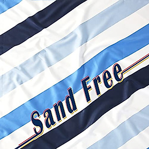 Whale Flotilla Large Quick Dry Beach Towel (30"x60"), Microfiber Sand Free Beach Towels for Kids and Adults, Super Absorbent Compact Pool Travel Towel, Blue