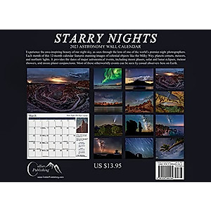 Starry Nights 2023 Astronomy Wall Calendar - featuring photography of the northern lights, Milky Way, outer space, stars, sky, and more (13.5" x 9.75")