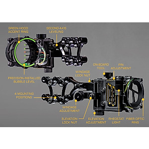 Trophy Ridge Fix Archery Bow Sight, Right Hand, 5-Pin 0.019