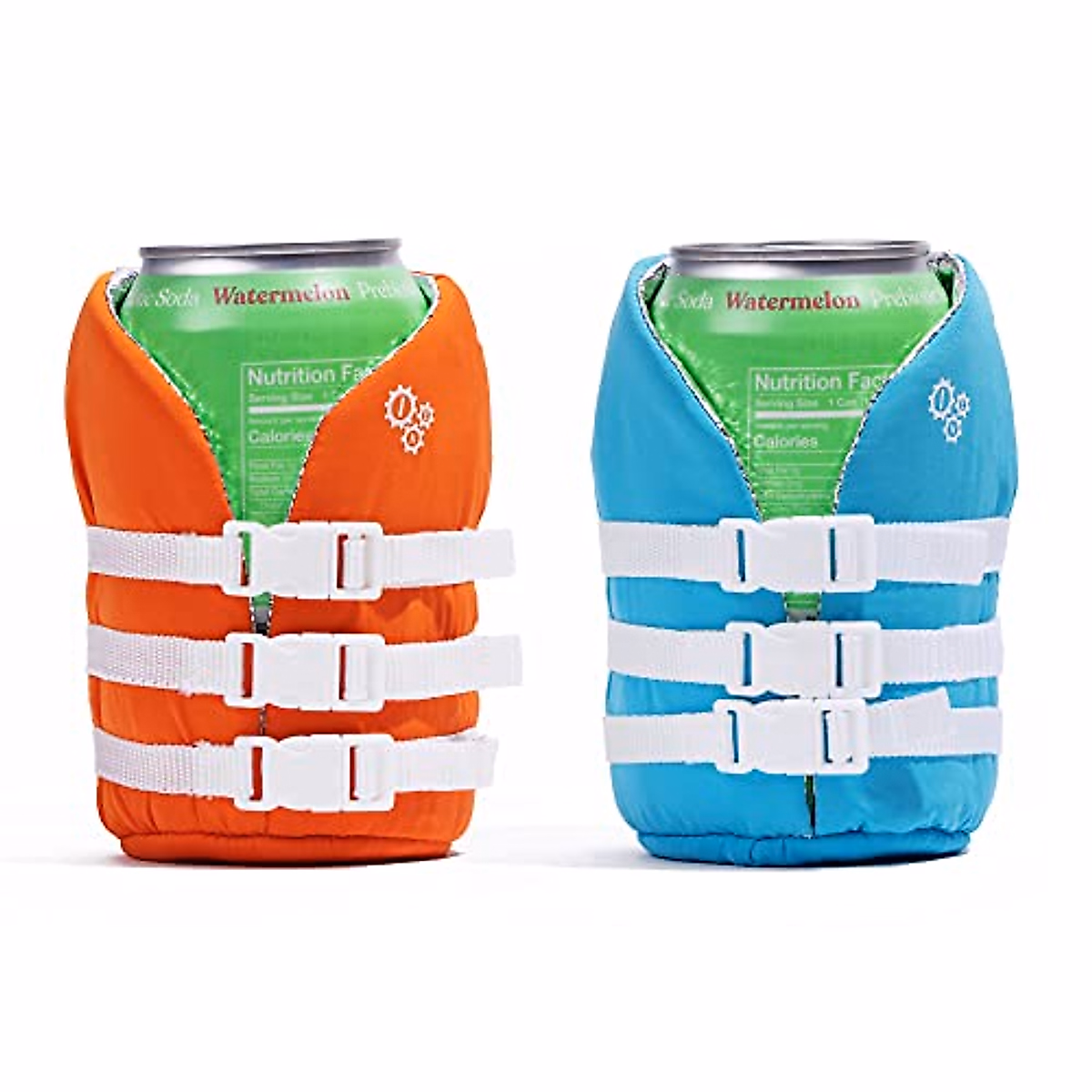 2 PACK - Cold Beer Coat Brew Jacket Cooler Life Vest Jacket Cover by In-Cog-Neato Secret Hide a Beer Can Beverage Cooler For 12oz Cans Unique Gifts for Her Him (Life Jacket)