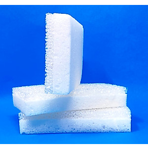 Sponge Daddy Dye-Free Sponges 3 Pack (Pack of 4, Includes 12 Sponges Total) All White Sponge, Dual-Sided Sponge and Scrubber, White Kitchen Sponges