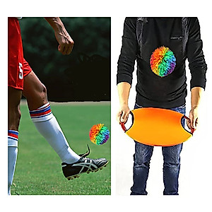 2 Packs Colorful Super Silicone Big Ball 4.7 inches, Monkey String Balls Koosh Balls Sensory Fidget Set,Rainbow Pom Ball, Colorful Bouncy Ball ,Stress Ball, Sensory Balls