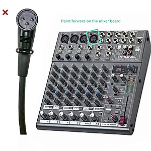 Right Angle XLR Cable, DMX Cable 3ft, 90-Degree XLR Male to Female, Balanced Microphone Cables