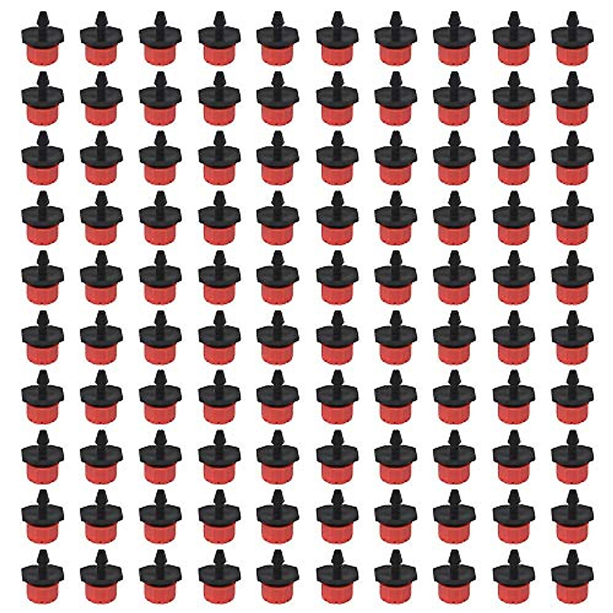 MANHONG Botanical Garden Lawn Nozzle 0-70l/H for Irrigation Sprinklers Watering Garden Watering Tools 100pcs Adjustable Dripper (Color : Red)