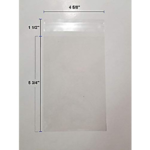 UNIQUEPACKING 100 Pcs 4 5/8 X 5 3/4 Clear A2+ Card Resealable Cello/Cellophane Bags (Fit One A2 Size Card w/Envelope)