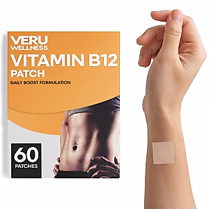 Veru Wellness B12 Energy Patch, Natural Patch B12, Garcinia - Self Adhesive Time Release Patch (60 Days)