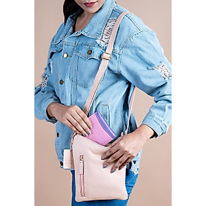 Scarlette Lafleur Womens Wallet with Rfid Wallet Women can be Secure Genuine Leather Ladies Wallet Wristlet Girls Wallet Pink Purple Bifold Women's Wallets Compact Id Card Holder