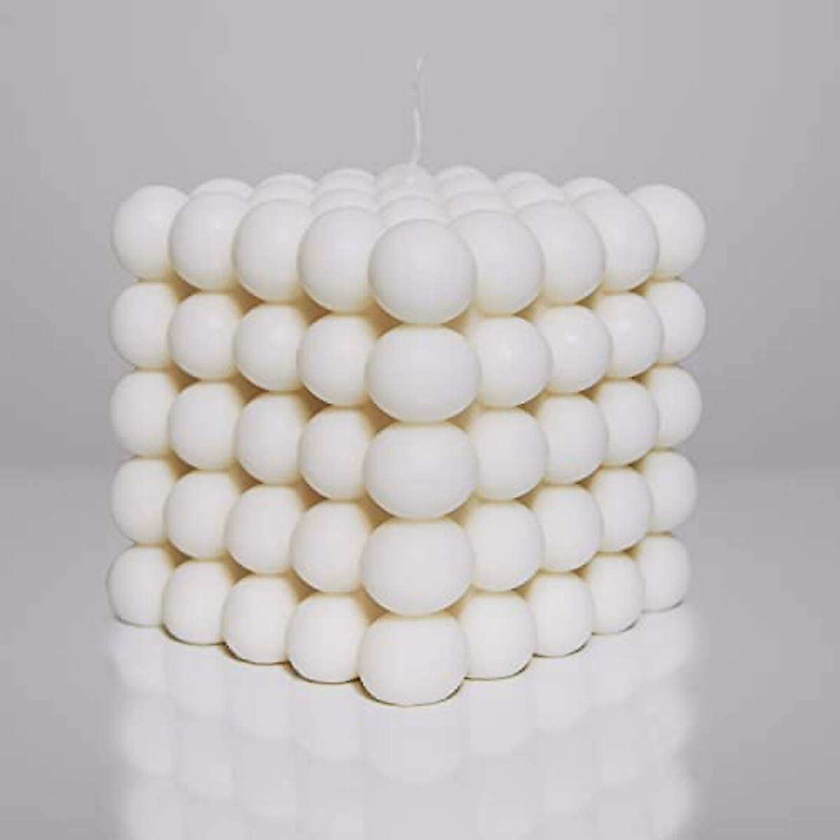LUXANNA Large Decorative Scented Bubble Candle (White) - Handmade Aesthetic Candle for Home Decor - Minimalist & Cute Soy Wax Scented Candles Ideal Gift for Mother's Day, Birthday, Wedding, etc.