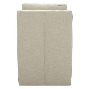 Amazon Brand – Stone & Beam Vivianne Modern Upholstered Dining Chair with Casters, 24.4"W, Linen