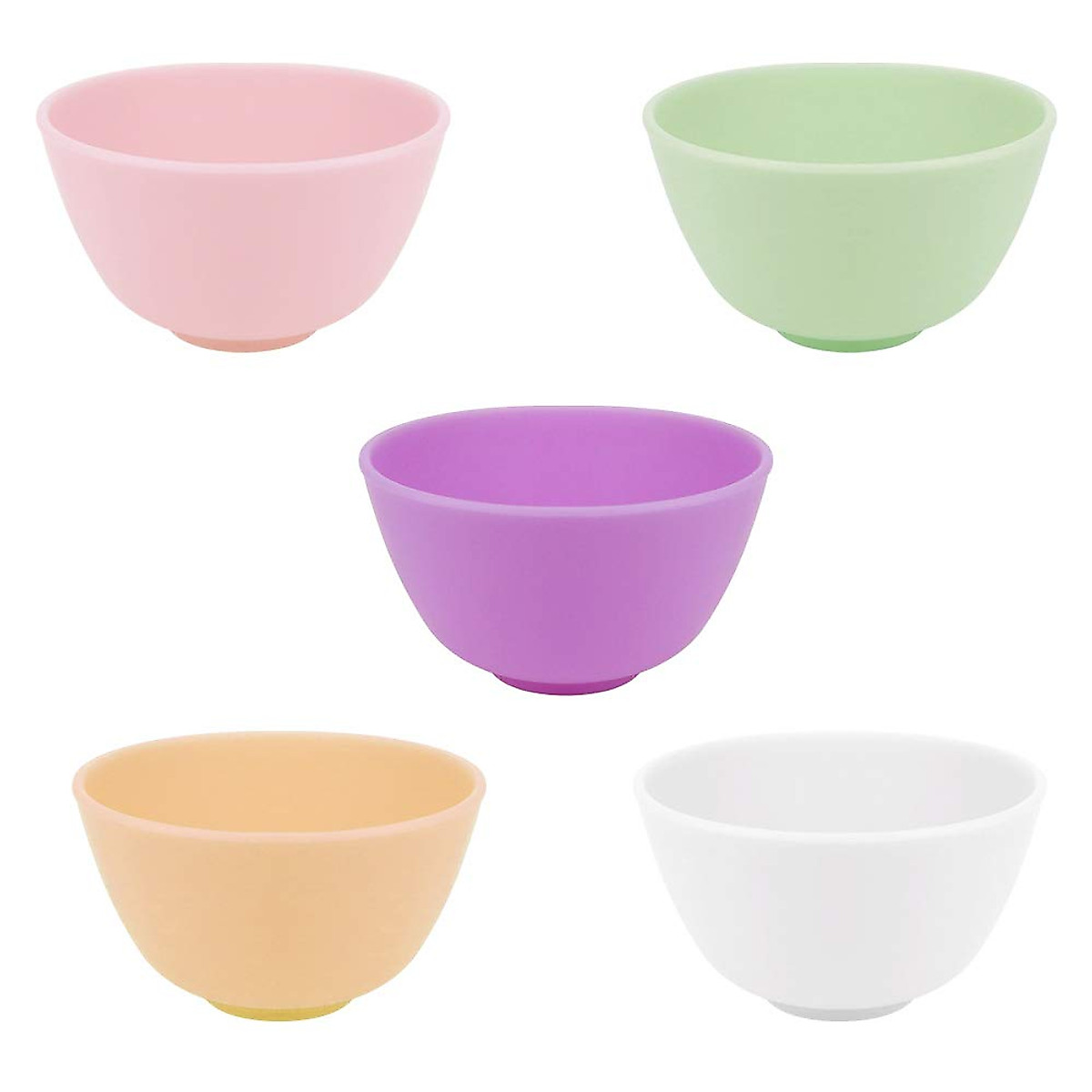 BILLIOTEAM 10 PCS Multi colorful Silicone Mixing Bowl,Reusable Prep and Serve Bowls Condiment Bowls Facial Mask Bowl for Skincare,DIY Craft,Resin,Acrylic Painting