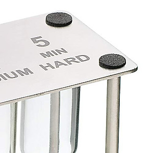 MasterClass Hourglass Triple Sand Timer, Soft Medium Hard-Boiled Eggs, Stainless Steel, 3,4,5 Minutes