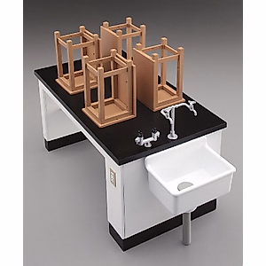 Hasegawa FA04 1/12 Figure Accessory Series Science Room Desk and Chair Plastic Model