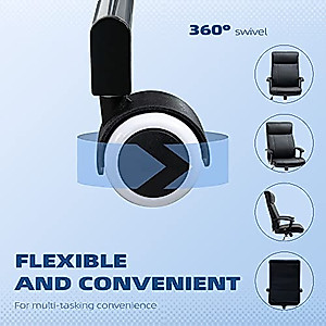 Vinsetto Executive Office Chair, PU Leather Computer Chair with 360 Degree Swivel Wheels, Adjustable Height, Tilt Function, Black