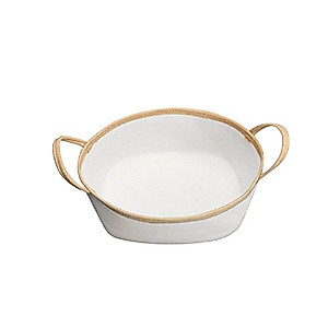 Rope Basket with Long Handles, Woven Basket, Baby Kids Room Toy Storage, Portable Hampers, Towel Storage Basket Woven Rope Basket, Nursery Hampers, Dog Toy Basket, (M Square 24 cm 28 cm 42 cm)