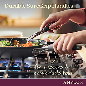 Anolon Advanced Home Hard Anodized Nonstick Frying Pan/Skillet, 12.75 Inch, Moonstone