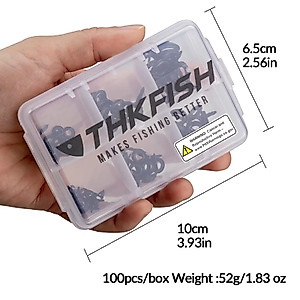 THKFISH Fishing Rod Guides Fishing Rod Repair Kit Baitcasting/Spinning Rod Guides Ceramics Stainless Steel Carbon Guide Repair Black- Frame 60pcs