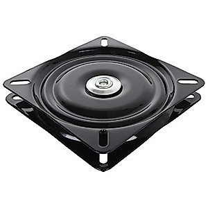 2 Pack 7 Inch Heavy Duty Bar Stool Swivel Replacement for Recliner Chair, Square Swivel Mechanism for Furniture, Seat Swivel Base Bar Stool Swivel Mount Plate, Ball Bearing Swivel Boat Seat, Black