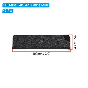 PATIKIL ABS Knife Cover Sleeves for 3.5" Paring Knife, 3 Pack Knives Edge Guard Blade Protector Universal Knife Sheath for Home Kitchen, Black