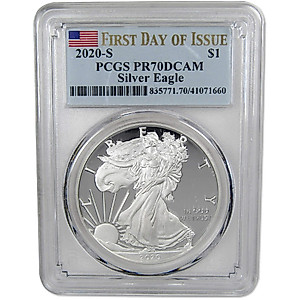 2020 S American Silver Eagle PR 70 DCAM PCGS First Day SKU:IPC5125