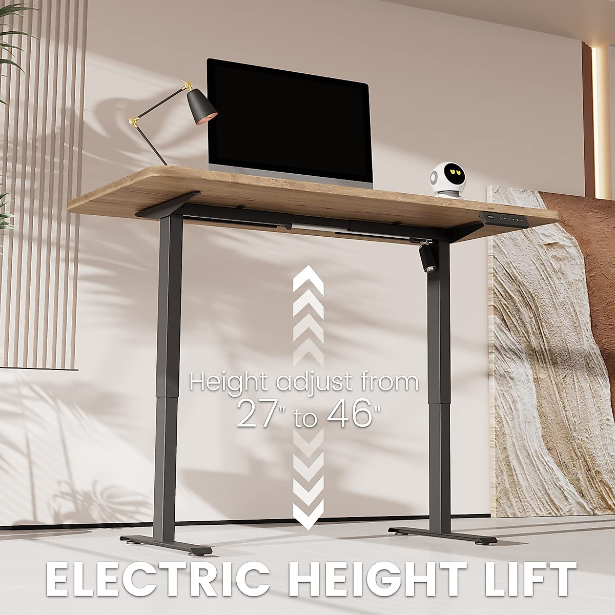 IWEICARE Computer Workstations Electric Adjustable Standing Desk Frame, Stand up Desk Frame, Sit Stand Desk Legs with Memory Function, Black Frame Only