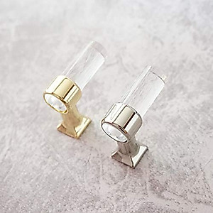 Ochoos Modern Lucite Acrylic Hook Coat Hook Wall Hat Hook Clear Silver Gold Clothes Hooks Coat Hangers Bathroom Hardware Decor - (Color: Gold)