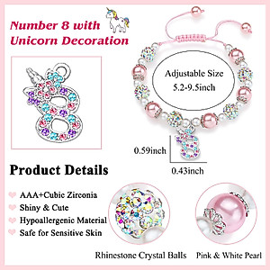 UPROMI 8 Year Old Girls Birthday Gifts for Age 6 8 12 7 10, Unicorn Christmas Easter Stuffers Valentines Day Gifts for Girls Bracelet Ideas