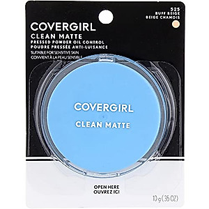 CoverGirl Oil Control Compact Pressed Powder, Buff Beige [525], 0.35 oz (Pack of 3)