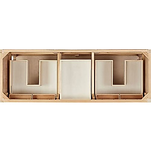 Signature Hardware 953748-60-RUMB-8 Robertson 60" Double Vanity Cabinet Set with Wood Cabinet, Vanity Top and Rectangular Undermount Sinks - 8" Faucet Holes