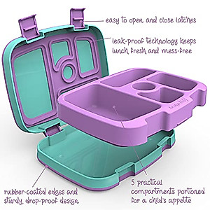 Bentgo Prints Insulated Lunch Bag Set With Kids Bento-Style Lunch Box (Mermaid Scales)