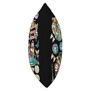 Alice Accessories Alice in Wonderland Collage Throw Pillow, 16x16, Multicolor