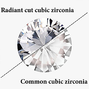 Elio Passero Engagement Rings,S925 Sterling Silver Solitaire 3CT CZ Engagement Rings Round/Oval/Pillow-shaped/Rectangular Promise Engagement Wedding Bands with Side Stones for Women Couple Rings Size4-10