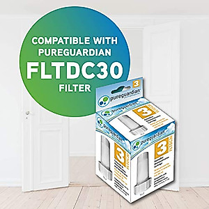 PureGuardian H965AR Ultrasonic Cool Mist Humidifier, 70 Hrs. Run Time, 1 Gal. Tank Capacity, 320 Sq. Ft. Coverage, Small Rooms, Filter Free, Silver Clean Treated Tank, Includes Essential Oil Tray