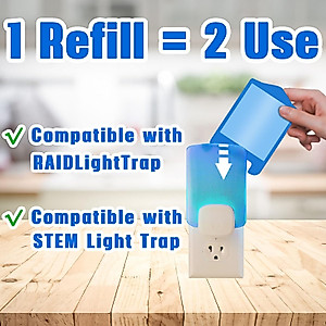 ZVVN 8 Pack Refill Cartridges Kit for RaidPlug-in Blue Light, for Stem Light, Replacement Glue Cards (8 Pack)