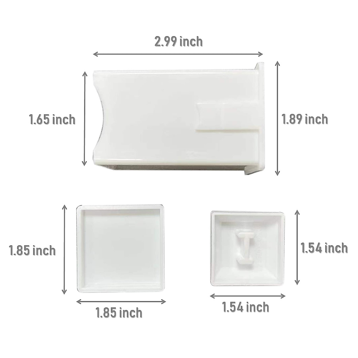 EZ KITCHEN 4 PCS Butter Spreader with Built-In Cover Dishwasher Safe Corn Cob Butter Plastic Butter Dispenser on Pancakes, Waffles, Bagels, and Toast, White, 3.9X3.9X3.4inch