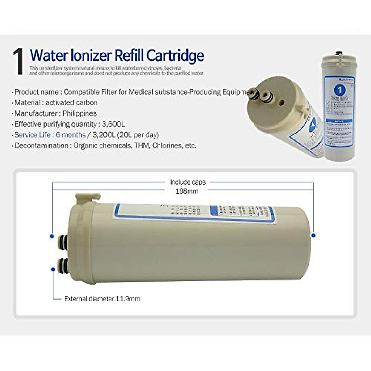 Water Ionizer Filter Set for McCoy KM-5000 / KM-8000 / KM-9000