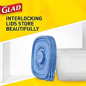 GladWare Soup & Salad Food Storage Containers for Everyday Use | Medium Rectangle Containers for Food Storage | Containers Hold up to 24 Oz(Pack of 5)