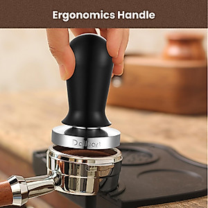 Dailyart 53mm Espresso Tamper - Spring-loaded Coffee Tamper, Barista Espresso Accessories with 30lbs Springs, 100% Flat Stainless Steel Base Tamper Fits Breville Series Portafilter Basket.