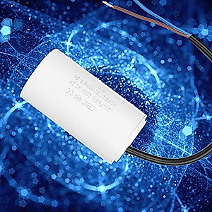 CBB60 Capacitor, 250V AC 120uF 50/60Hz Motor Start Run Capacitor, with Wire , for Air Conditioners, Compressors, Motors
