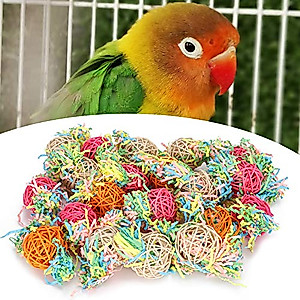 20Pcs Bird Parrot Toys Bird Chewing Foraging Shredder Toy Bird Cage Hanging Swing Toy for Small Bird, Parakeets, Cockatiels, Conures, Budgie