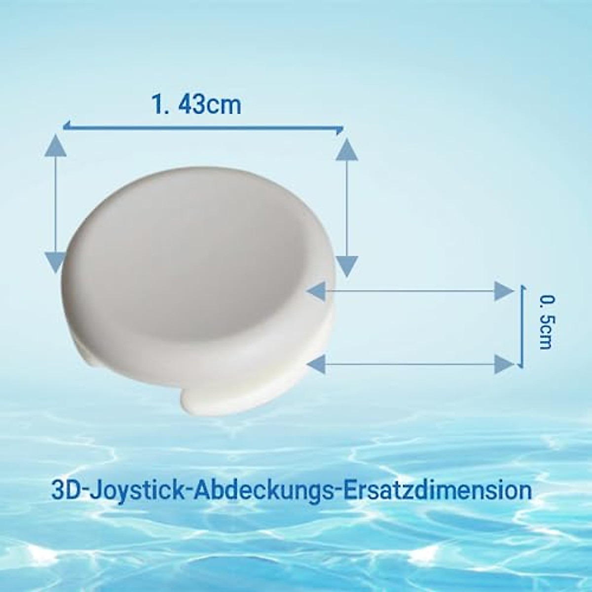 Timorn Analog Stick Cap Replacement (White, Plastic) for 3DS, 3DS LL, 3DS XL, New 3DS Controllers