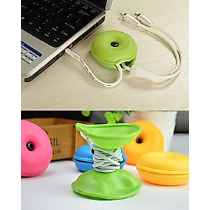 FveBzem 5 Packs Tangle-Free Cable Turtle Organizer Case Cord Keeper Cable Wrap Winder Earbuds Keeper Headphone Storage Case Cord/Wire Shortener Cable Cord Manage Case Charging/Lightening Cable Keeper