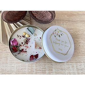 Scented Mixed Flower Candle Favors - Personalized for Weddings, Bridal Showers, Baby Showers, Birthdays (10-20-30-40-50-100 PCS in Bulk)