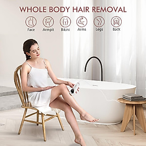 Laser Hair Removal for Women and Men, at-Home IPL Hair Removal Device Upgraded to 999,999 Flashes Painless Permanent Hair Removal, Safe and Long-Lasting Results, Reducing Hair Growth on Body and Face