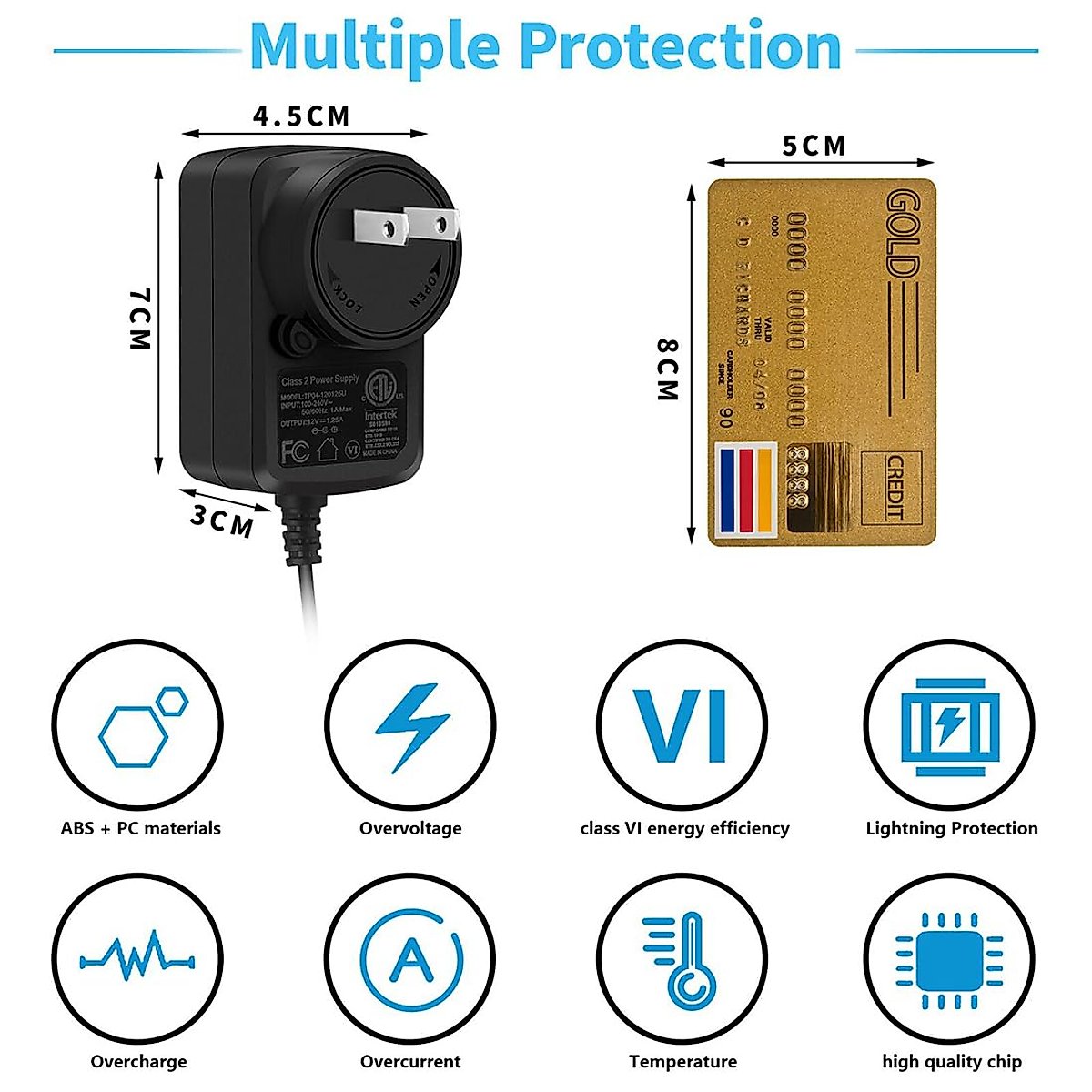 HY1C 21W Power Cord Replacement for Alexa Echo 1st 2nd Generation, Echo Show 1st Gen, Echo Show 5 (3rd Gen), Echo Plus 1st Gen, Echo Look, Echo Link, Fire TV 2nd Gen, 15V 1.4A Power Adapter Cable
