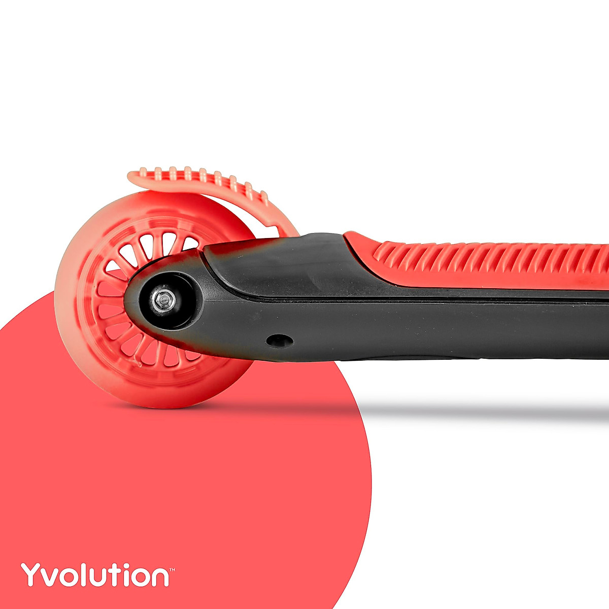 Yvolution Y Glider Kiwi | Three Wheel Kick Scooter for Kids with LED Wheels for Children Age 3+ Years Old(Red 2)